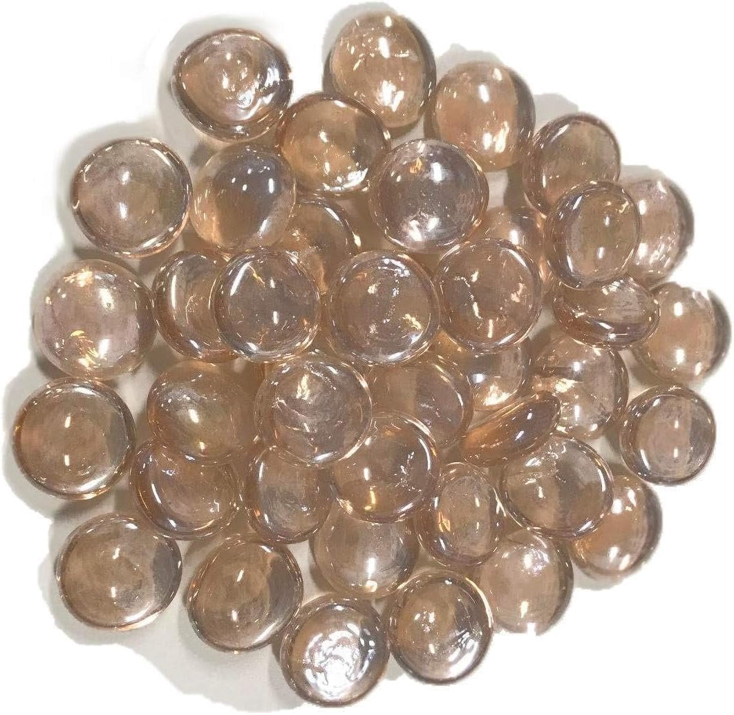 5-Pounds Fire Pit Glass Rocks Tempered Fire Glass Rock Beads Reflective ...