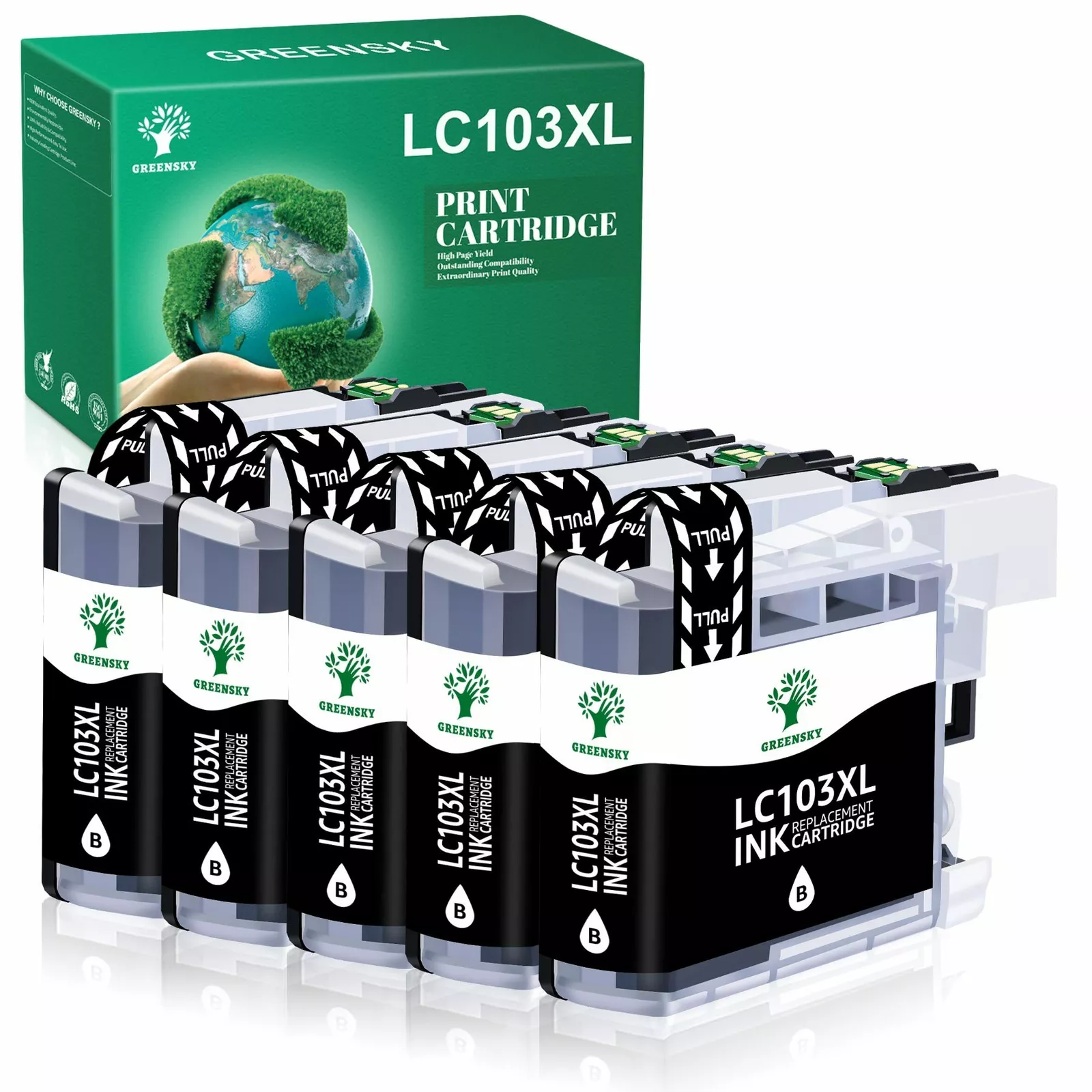 5 Premium LC103XL Ink Cartridge For Brother MFC-J470DW MFC-J475DW MFC ...