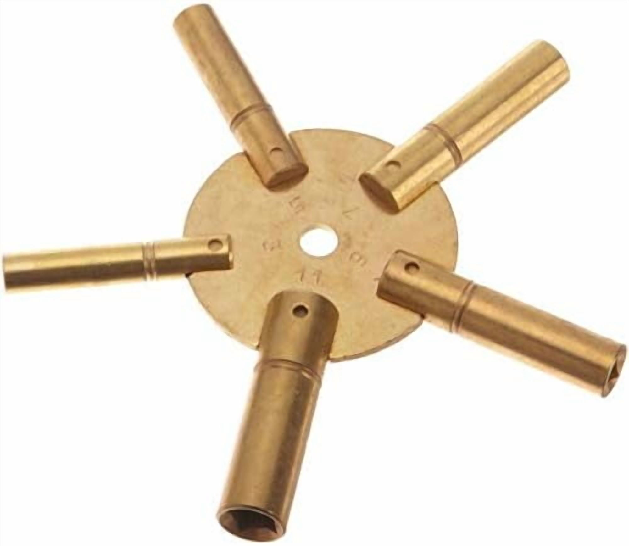 : 5 Prong Brass Clock Key for Winding Clocks, ODD Numbers, 1 Piece ...