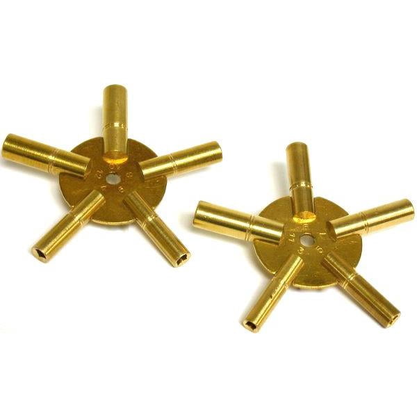 5 Prong Clock Keys 10 Sizes for Mainspring Winding - Walmart.com