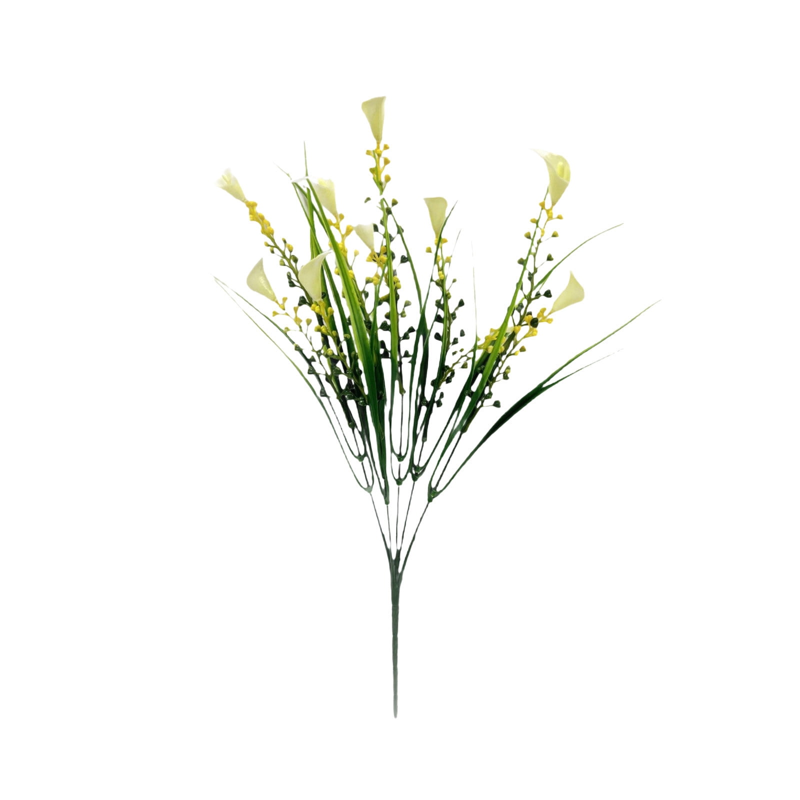 5 Prong Plastic Artificial Spring Flowers for Outdoor Decor UV ...