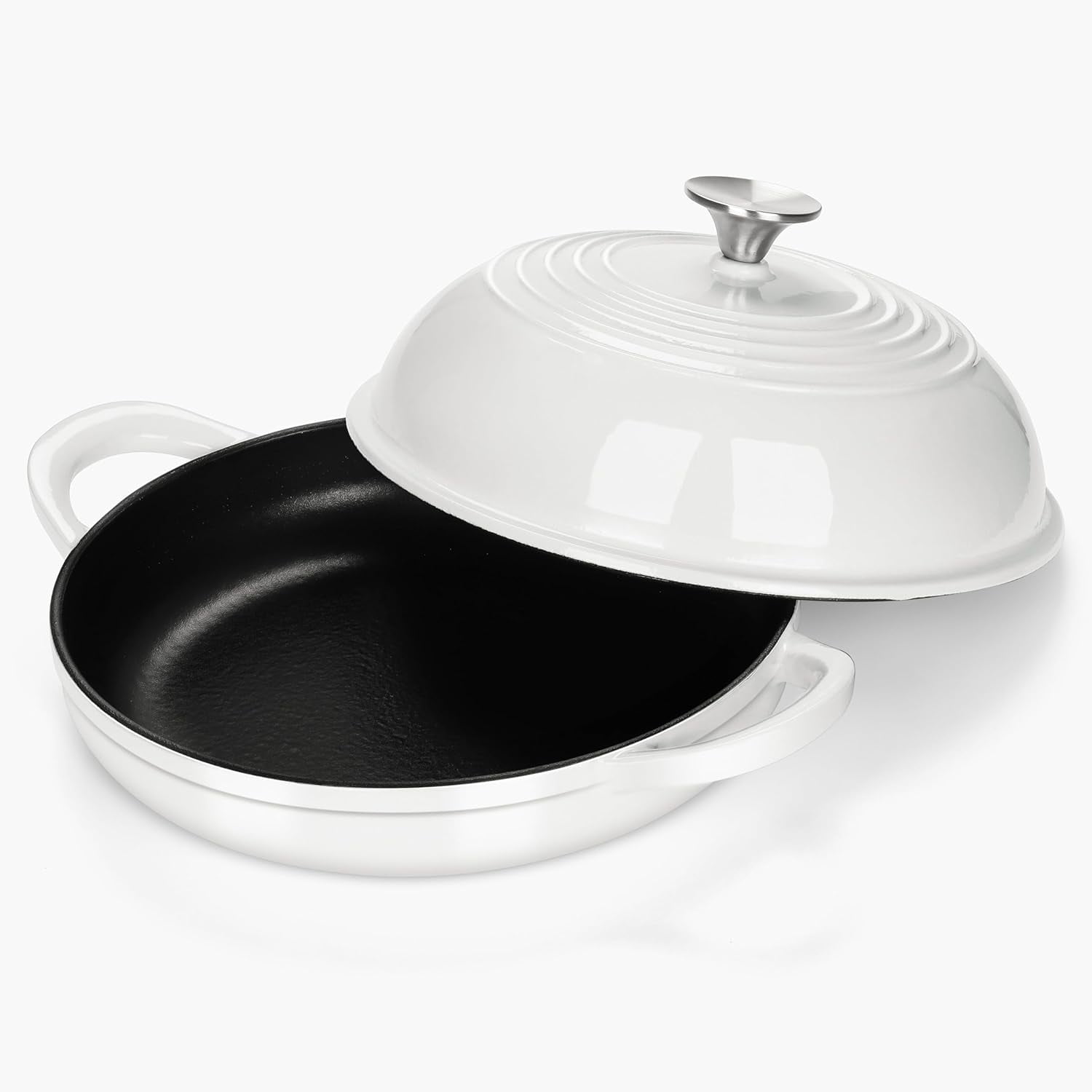 5 QT Cast Iron Dutch Oven, Pre-seasoned Enamel Pot with Lid, Non-stick ...