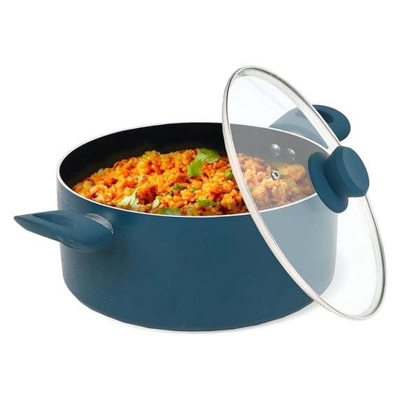 5 QT Dutch Oven with Lid, Nonstick Cookware, Soft Touch Handles ...