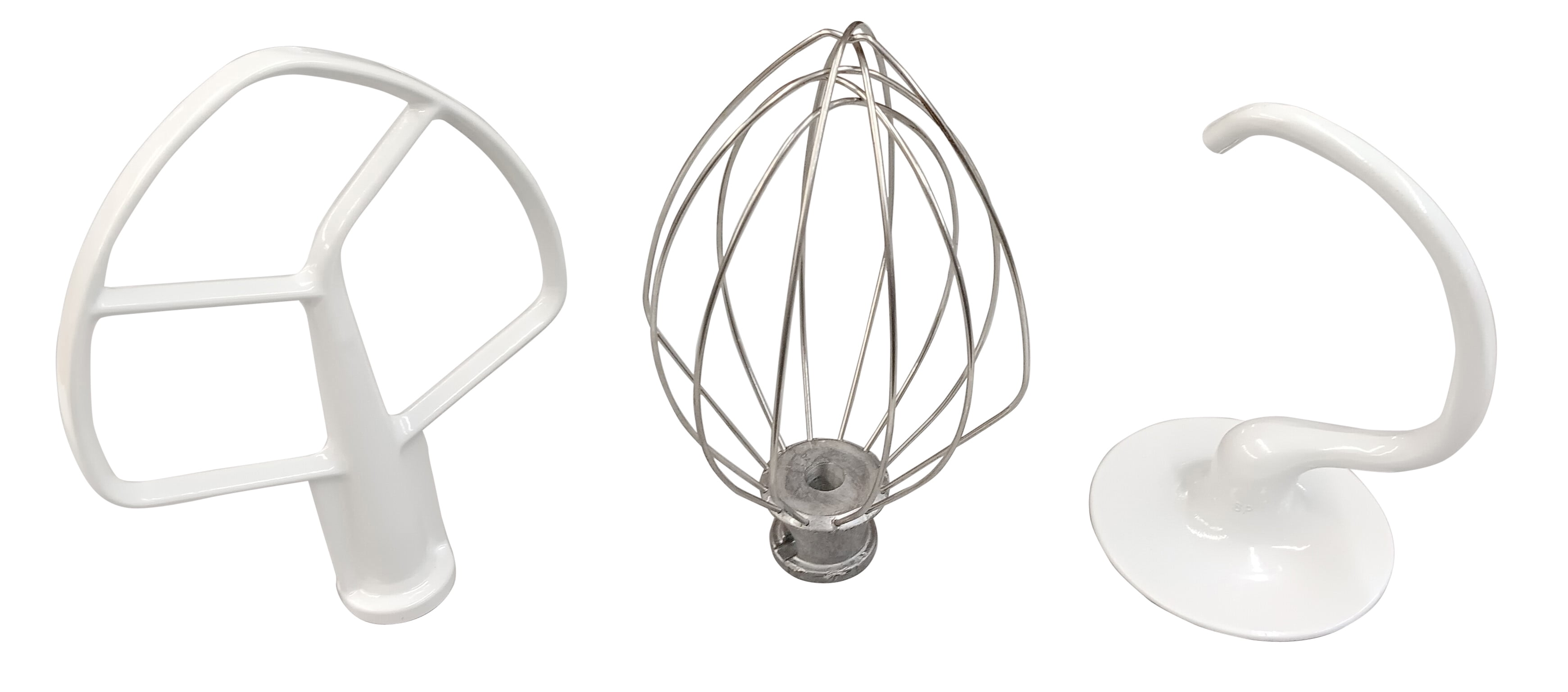 KitchenAid 5 Qt Stand Mixer 3 Piece Attachment Pack - Dough, Flat ...