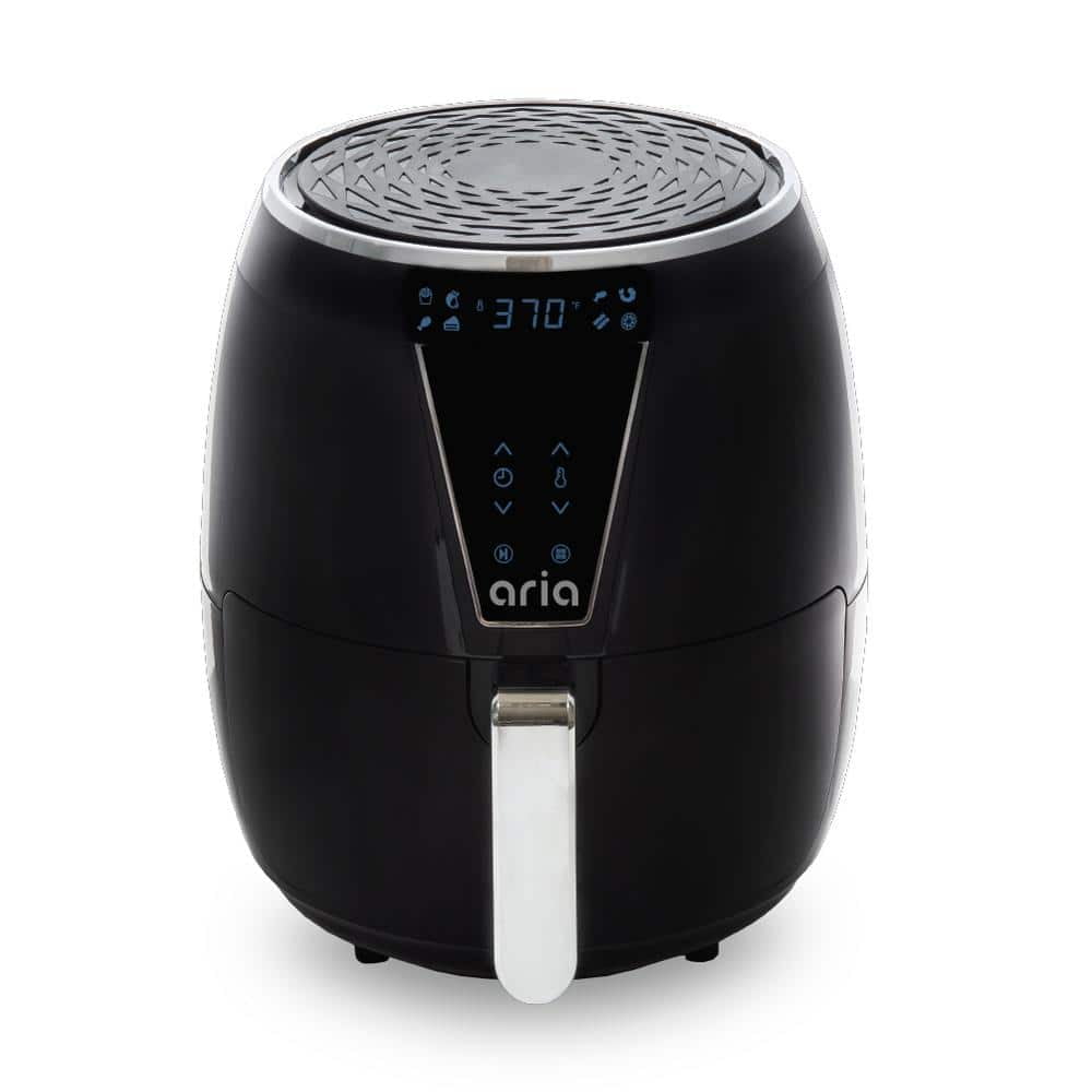 5 Qt. Ceramic Air Fryer, Toxin-Free and 8-in-1 Cooking Presets, Black ...