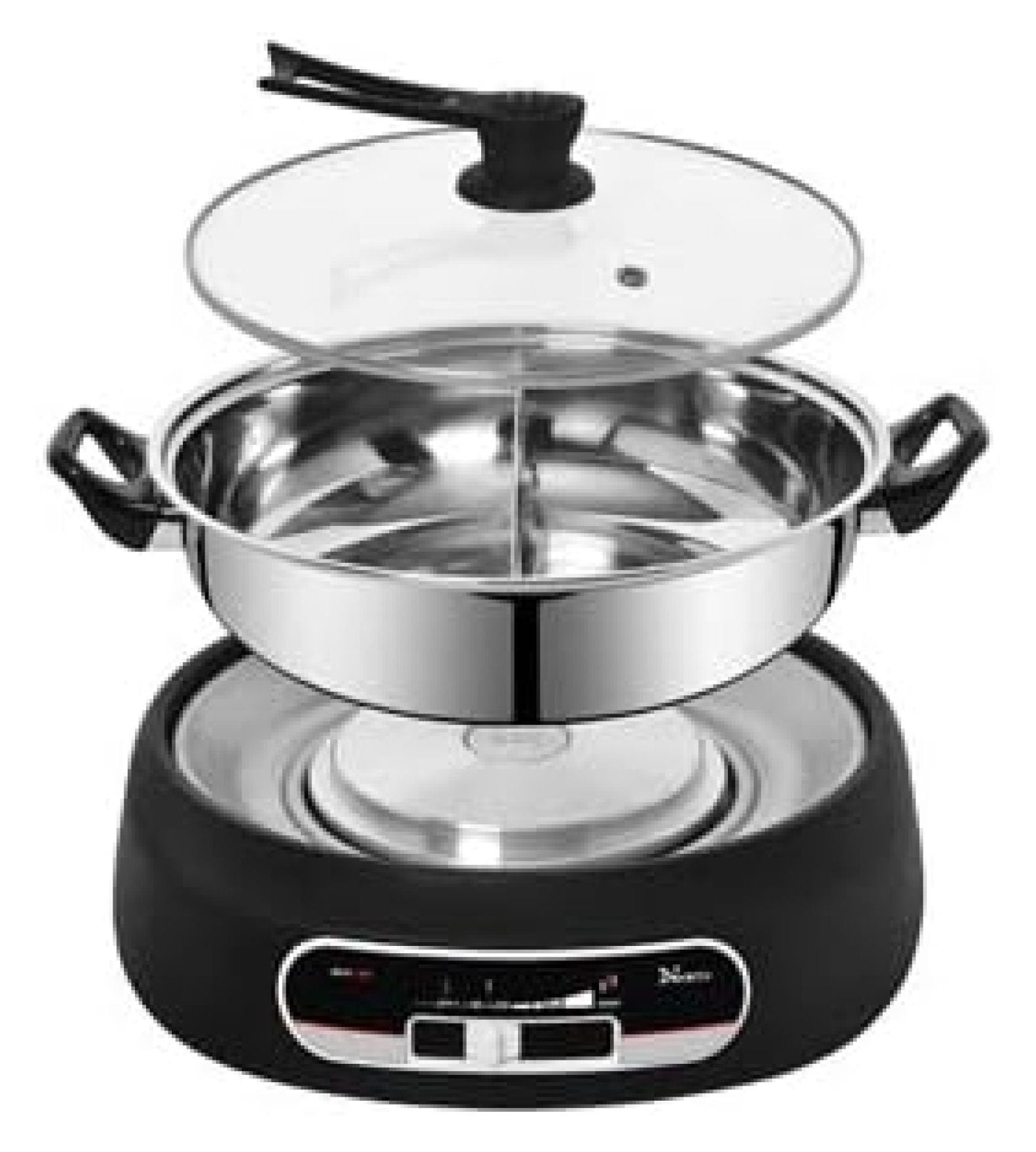 5 Quart 2 Way Divided Hot Pot, Powerful 1600W Rapid Heating ...