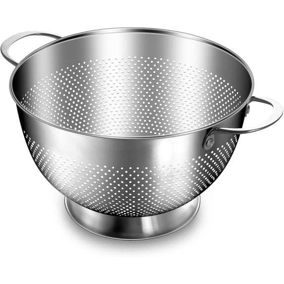 5 Quart Colander, TAIMASI Stainless Steel Micro-Perforated Colanders ...