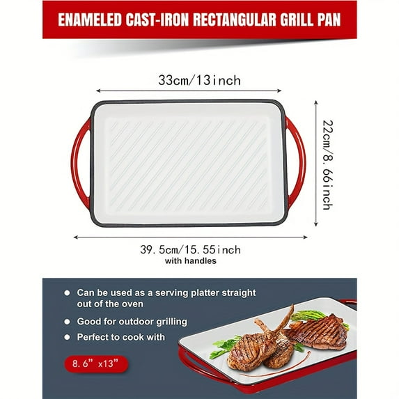 5-Quart Enamel Cast Iron Dutch Oven with Lid - 500°F Heat-Resistant for ...