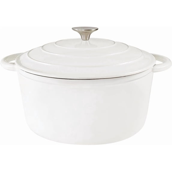5 Quart Enameled Cast Iron Dutch Oven, Heavy-Duty Round Cookware Pot ...