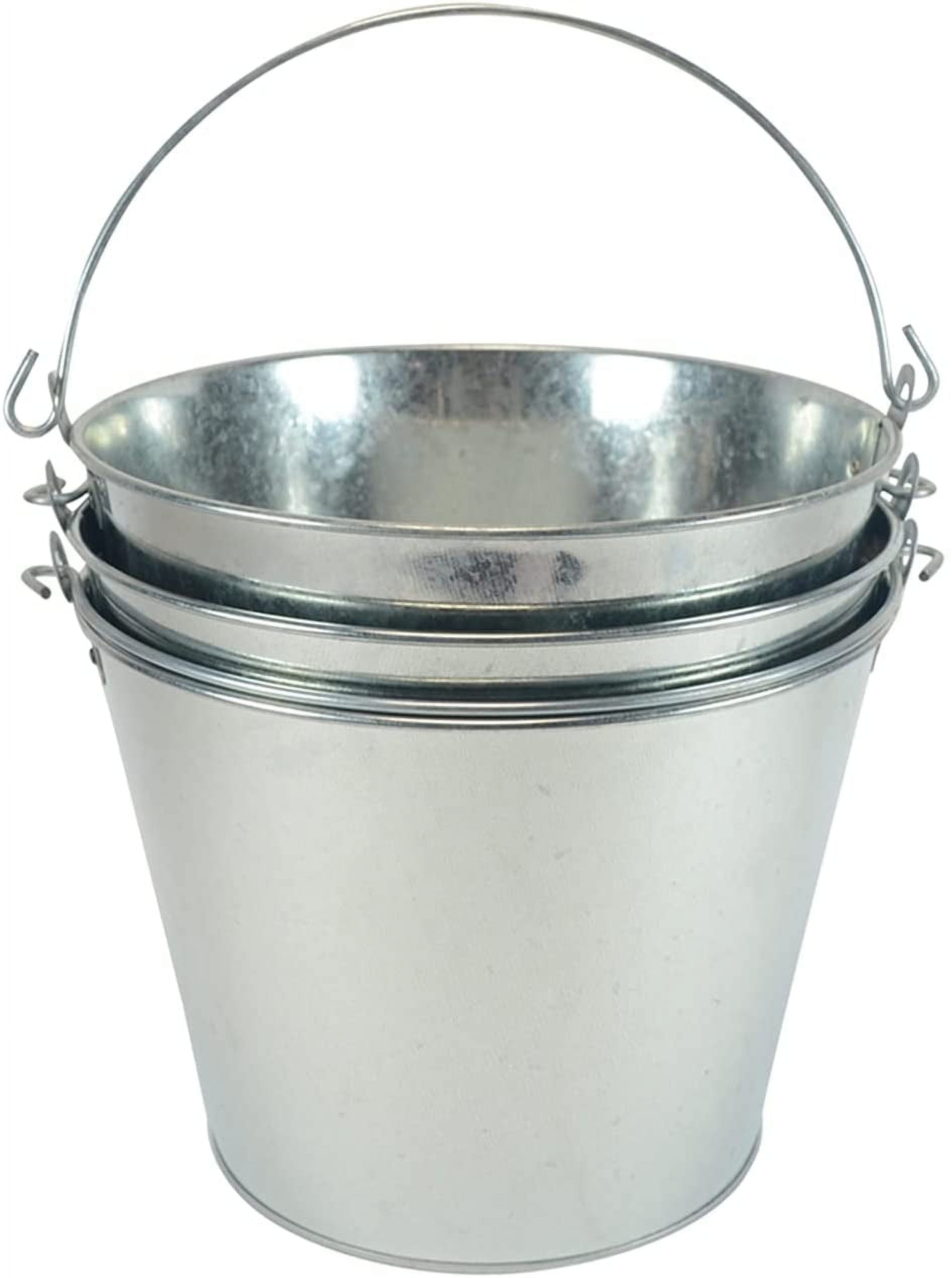 5-Quart Galvanized Pail Beer Bucket 9x9x7 inches (Pack of 3) - Walmart.com