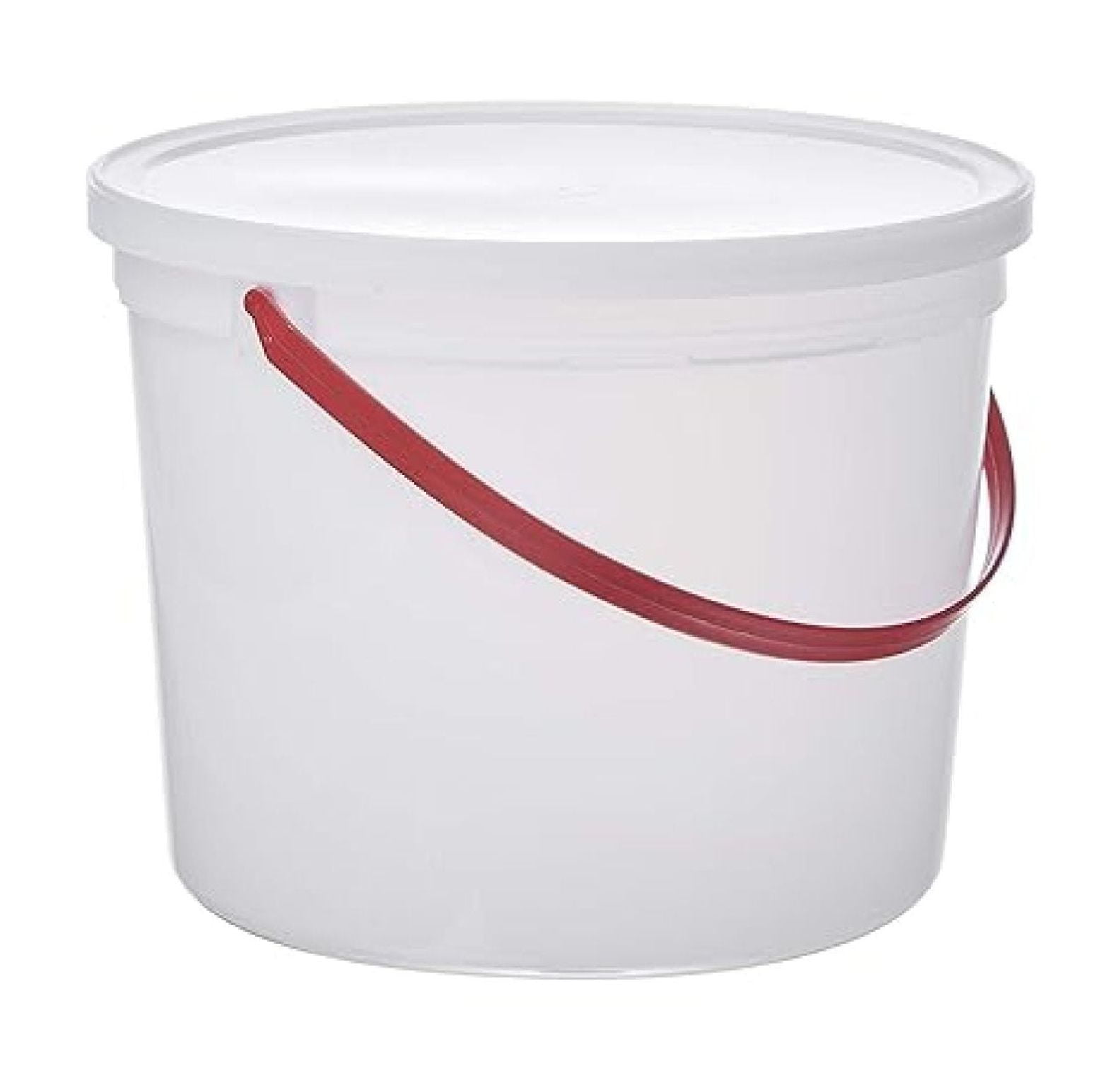 5 Quart Pails with Handle - 10 Pack HDPE Buckets - Natural Plastic ...