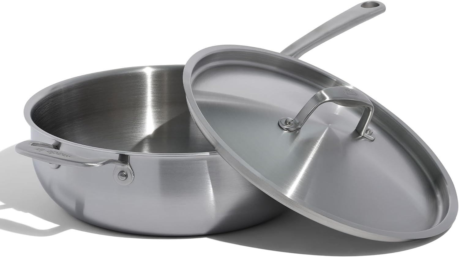5 Quart Stainless Steel Saucier Pan - 5 Ply Stainless Clad ...
