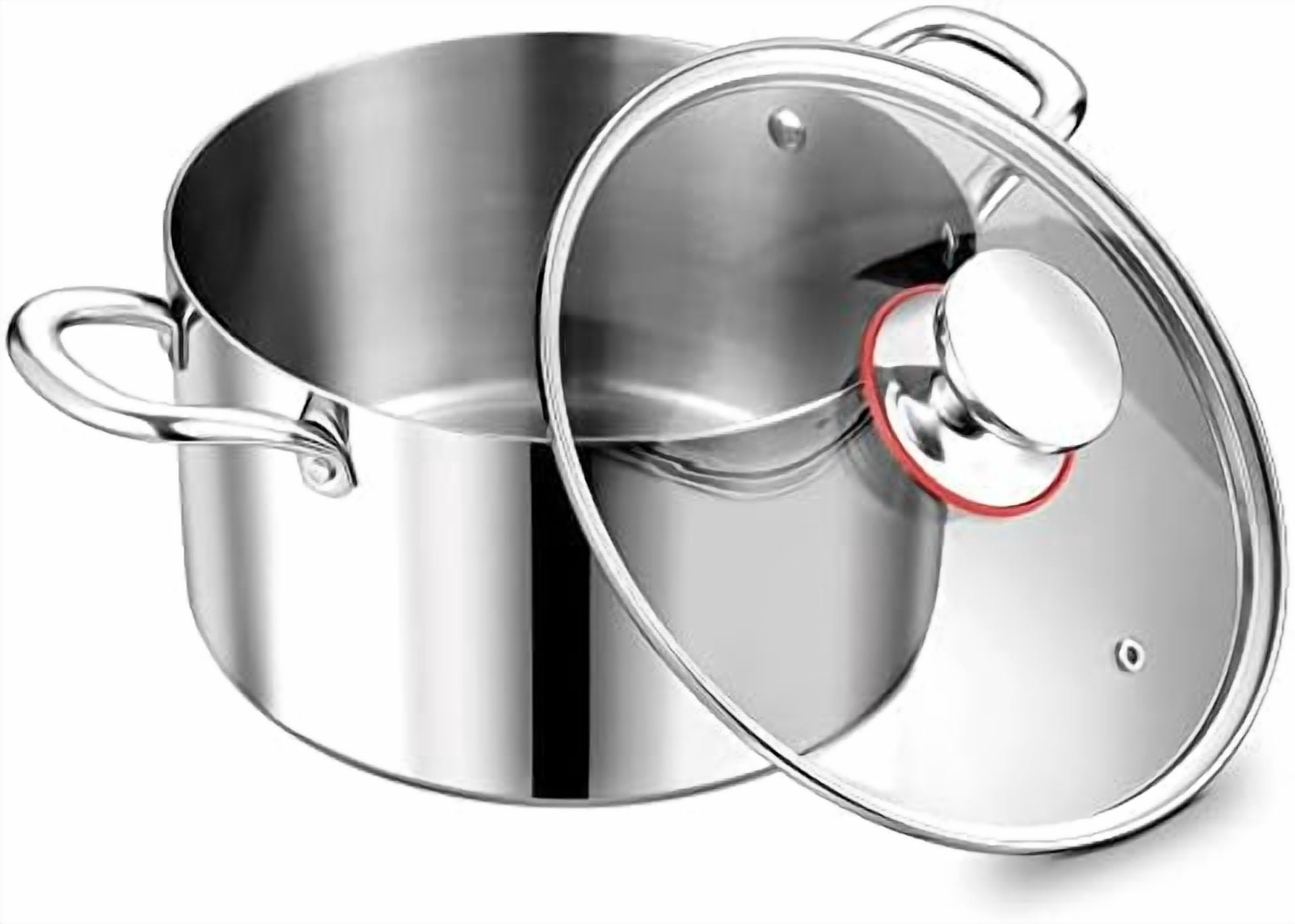 5 Quart Tri-Ply Stainless Steel Stock Pot, 5 Qt Stockpot Pasta Cooking ...