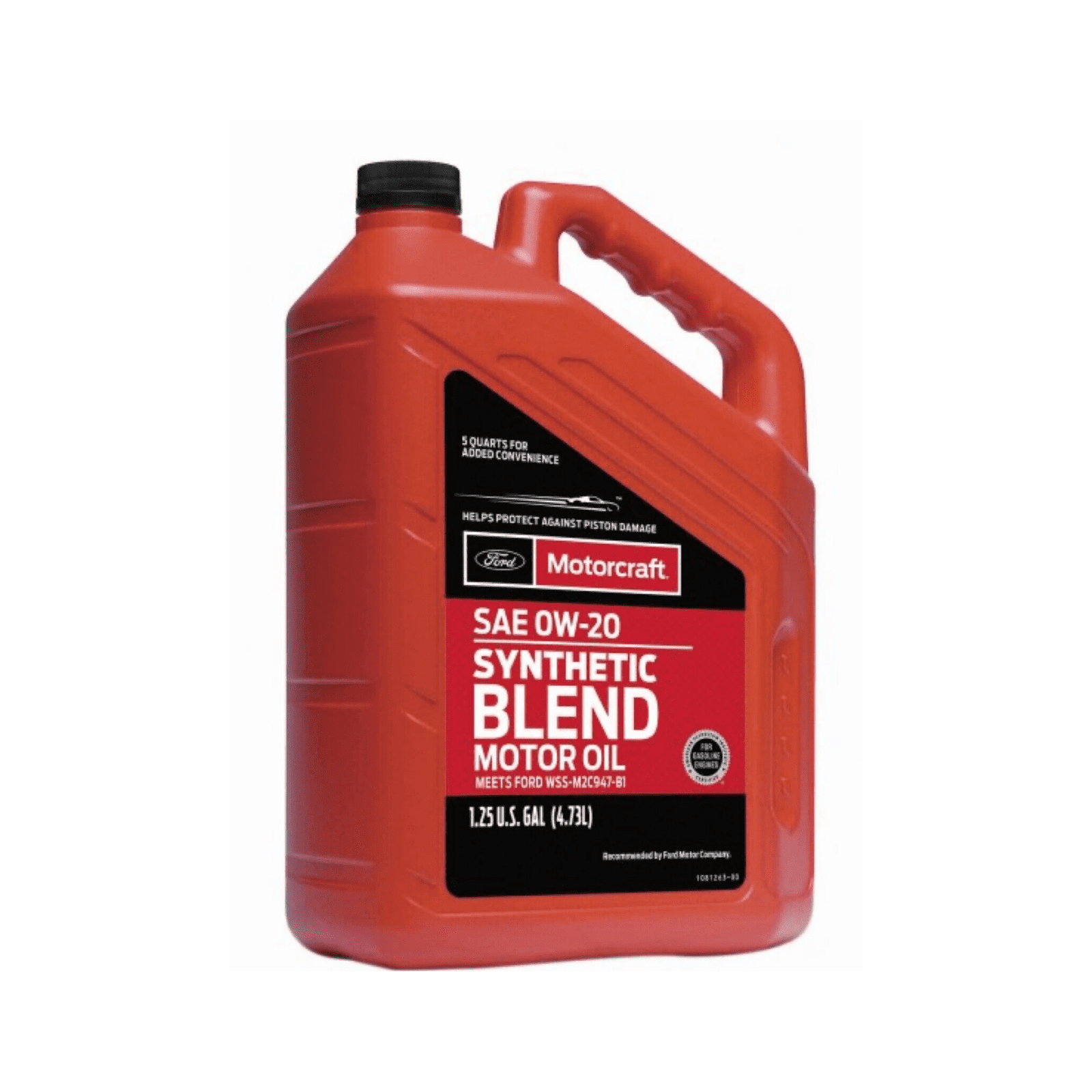 5 Quarts Engine Oil Ford MOTORCRAFT Premium Synthetic Blend SAE 0W-20 ...