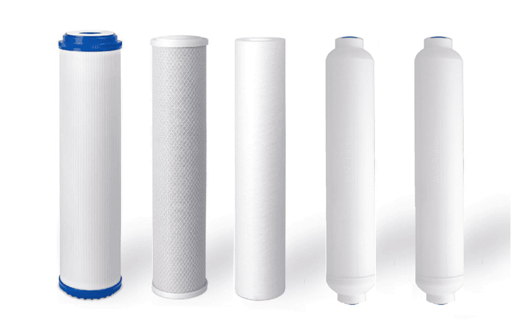 5 REPLACEMENT REVERSE OSMOSIS WATER FILTERS SEDIMENT/CARBON/CALCITE pH ...
