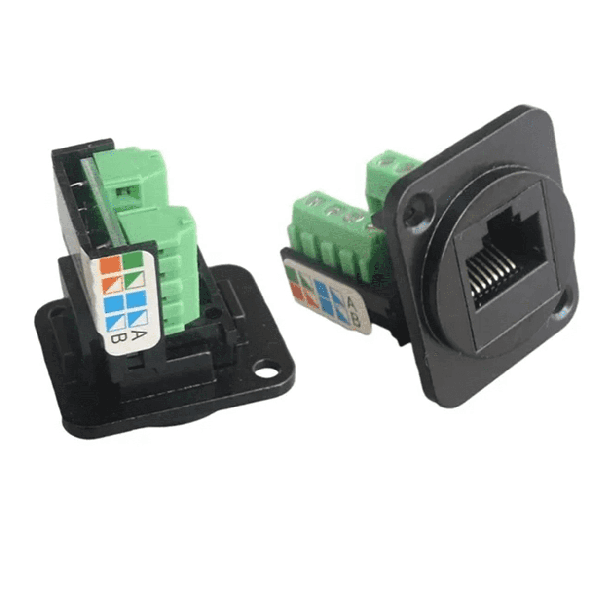 5 RJ45 CAT.5E Wiring Terminals Network Computer Modules with Fixing ...