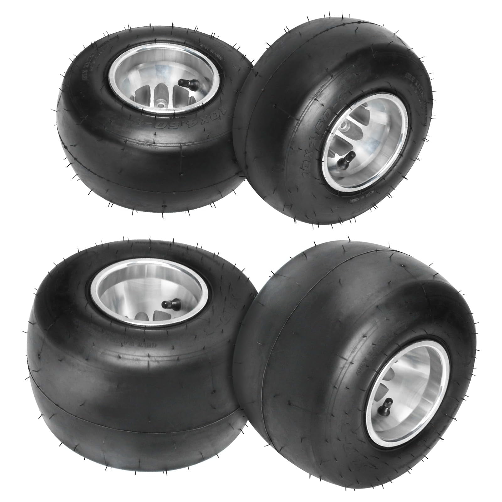 5" Racing Go Kart Wheels Tire Front 10x4.50-5 and Rear 11x7.10-5 Tires ...