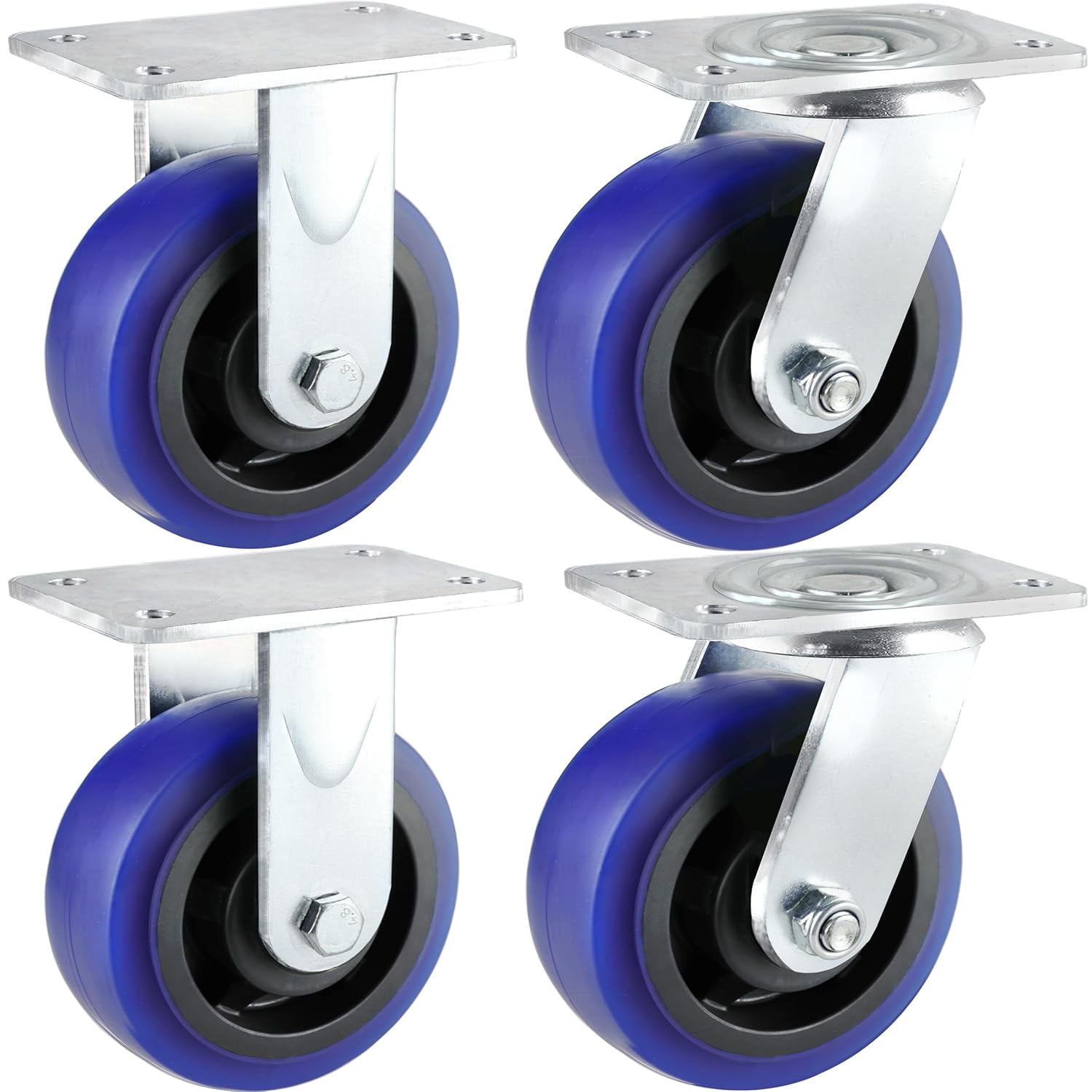 5" Replacement Wheels for 660lb/300kg Push Cart - Silent, Heavy Duty ...