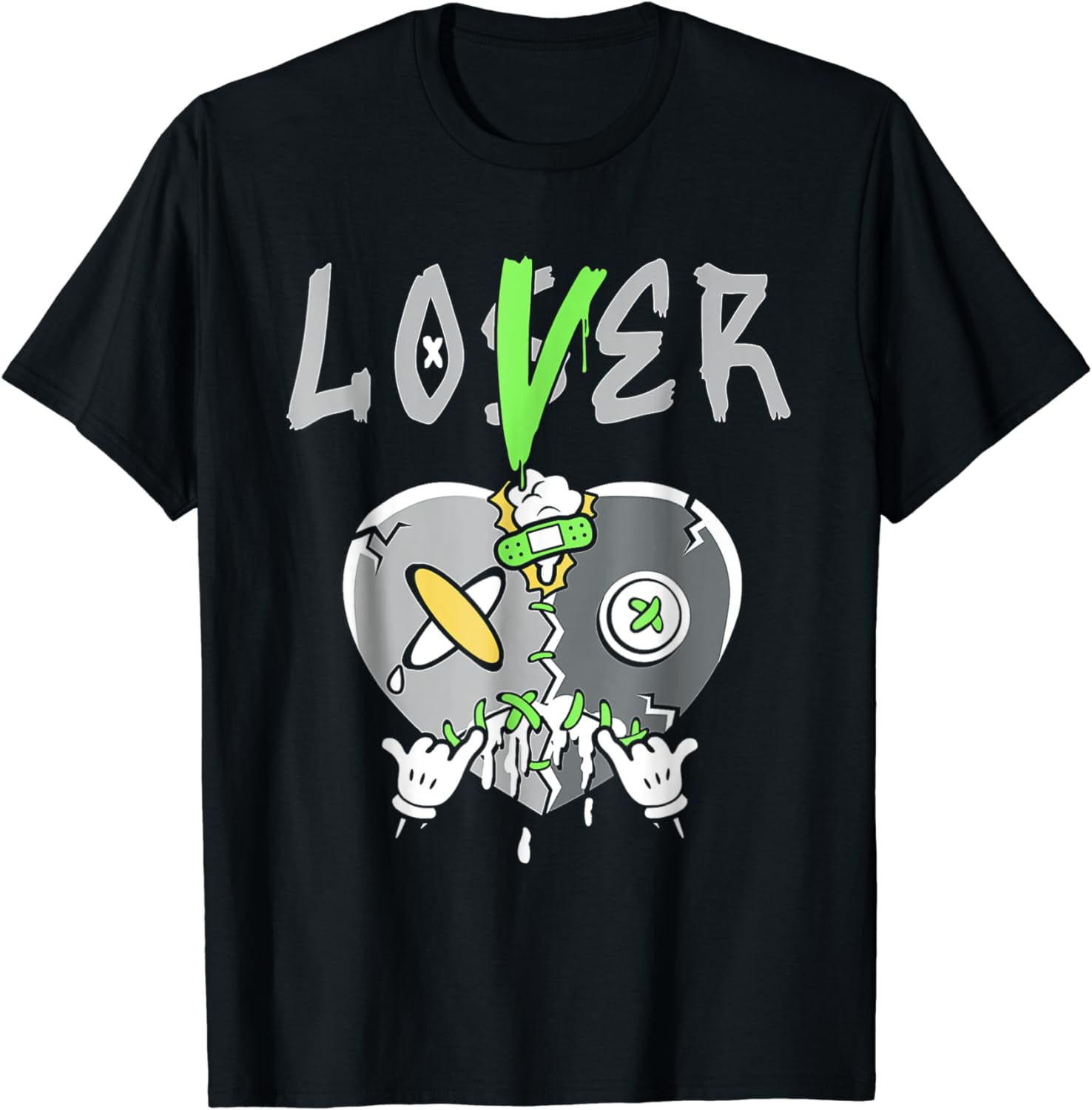 5 Retro Green Bean Loser Lover Heart Shoes 5s Green Bean T-Shirt ...