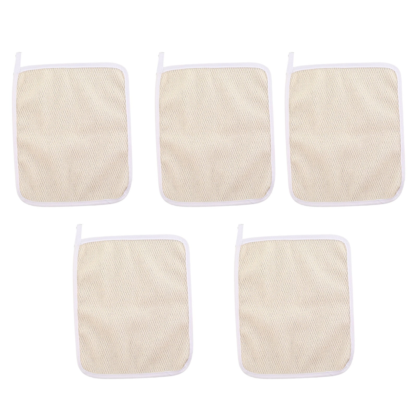 5 Reusable Soft Weave Exfoliating Wash Cloths Gentle for Face Body ...