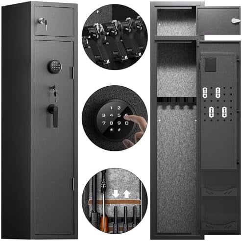5 Rifle Gun Safe - Gun Safes for Rifles and Pistols Assembled, Quick ...