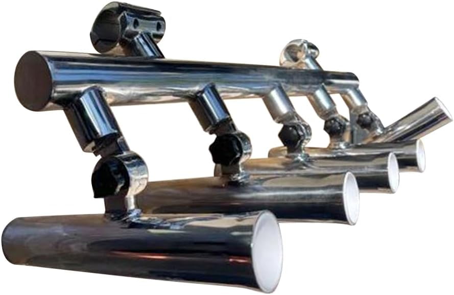 5 Rod Fishing Rod Holder, Stainless Steel Adjustable Rod Holders for ...