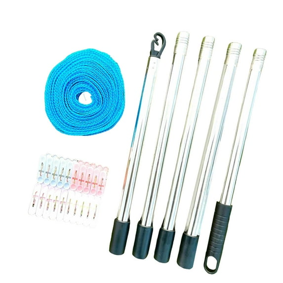 5 Rod High Reach Garment Hook Hook Pole Clothes Hook Pole Heavy Duty ...