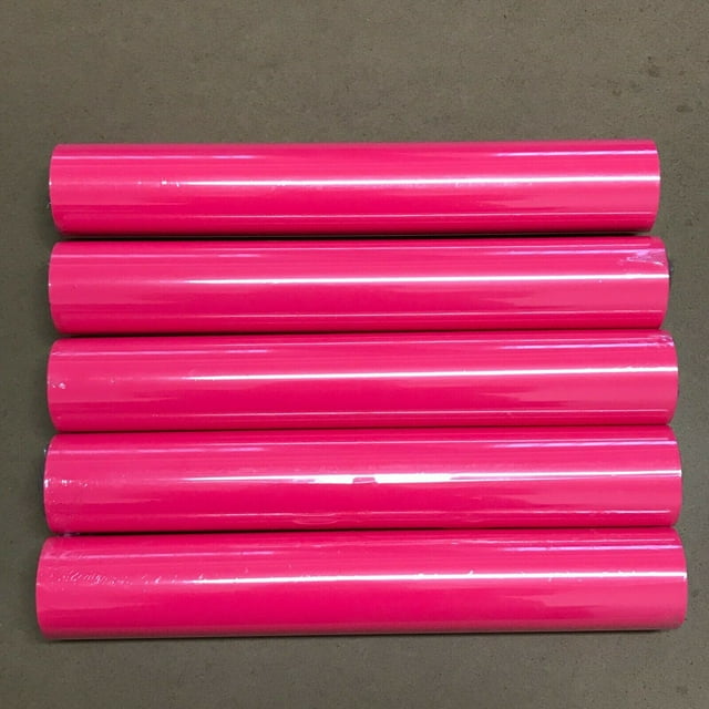 5 Roll 12" x 5Feet 12Feet Pink HTV Iron On Heat Transfer Vinyl for T ...