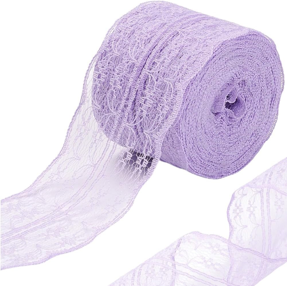 5 Roll 5 Rolls 54.68 Yards 1 3/4 Inch Light Purple Lace Ribbon Vintage ...