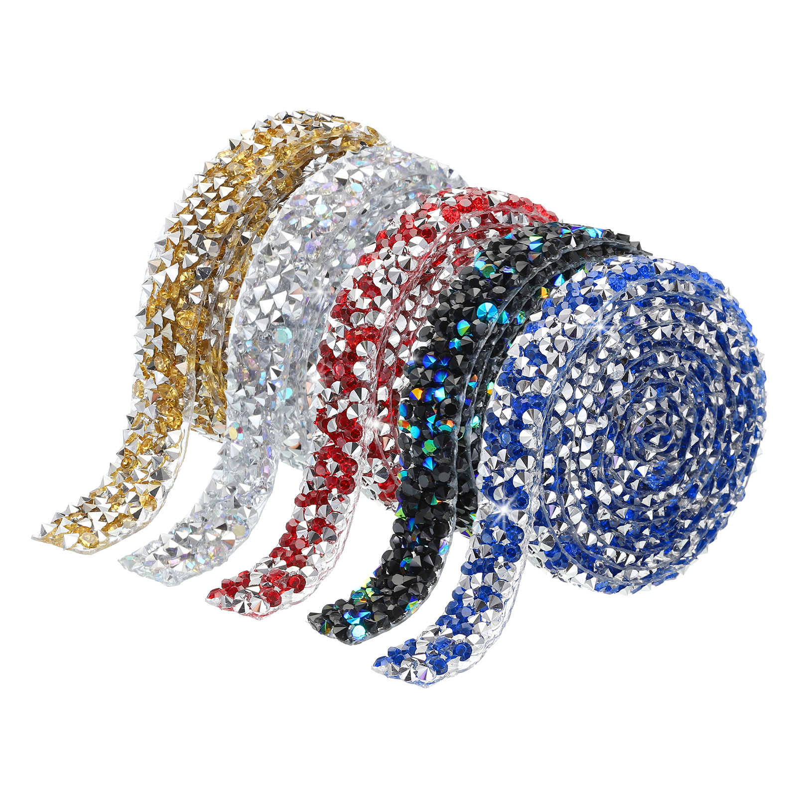 5 Roll 5 Yards Self Adhesive Crystal Rhinestone Diamond Ribbon for ...