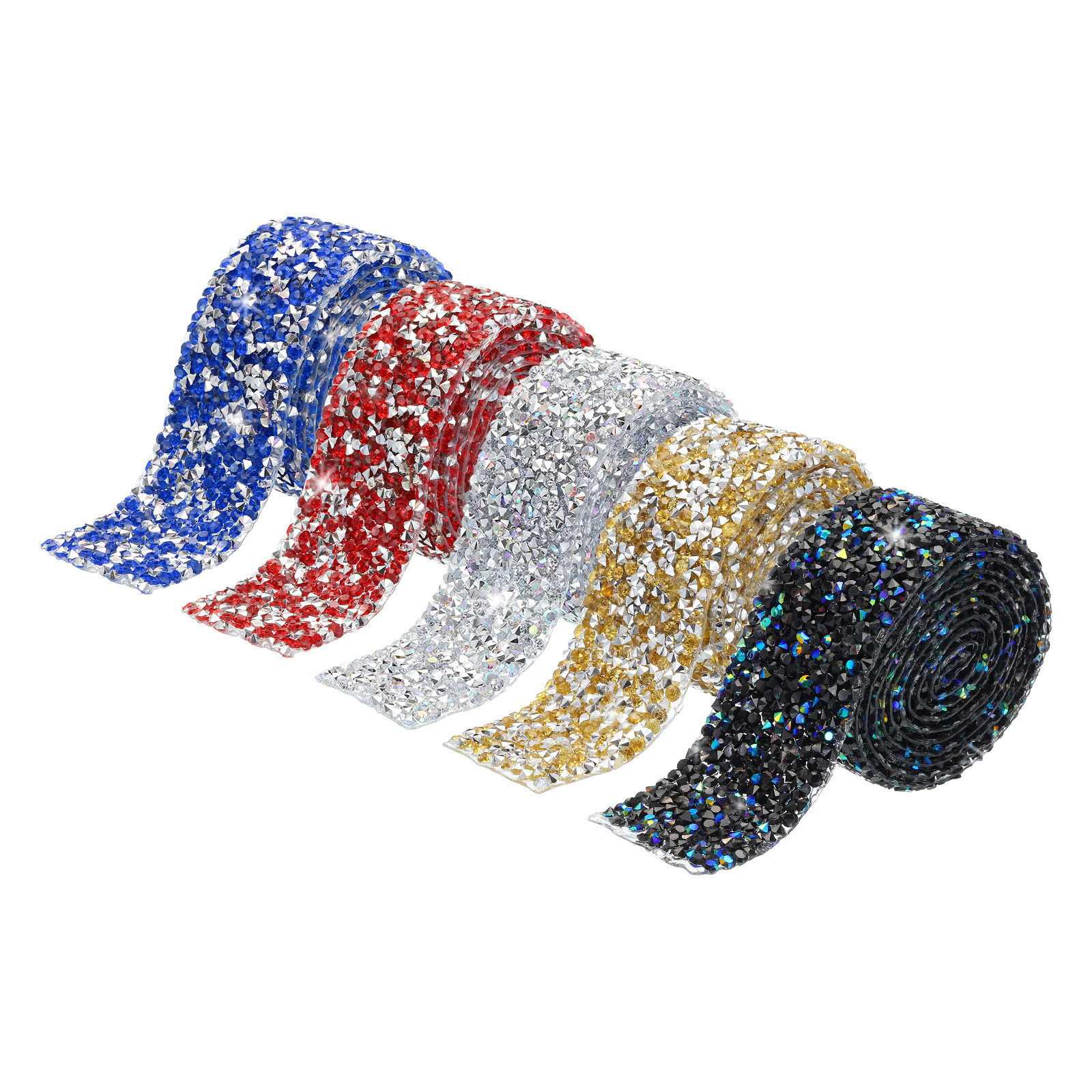 5 Roll 5 Yards Self Adhesive Crystal Rhinestone Diamond Ribbon for ...