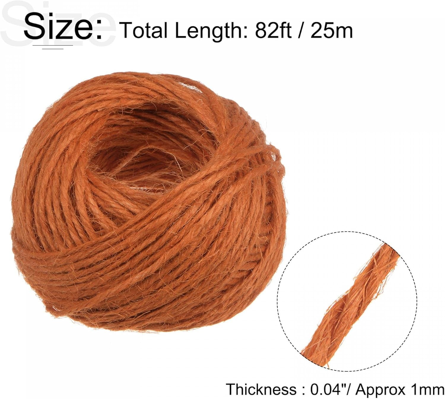 5 Rolls 1Mm Natural Jute Twine String 82 Feet 3 Ply Arts And Crafts ...