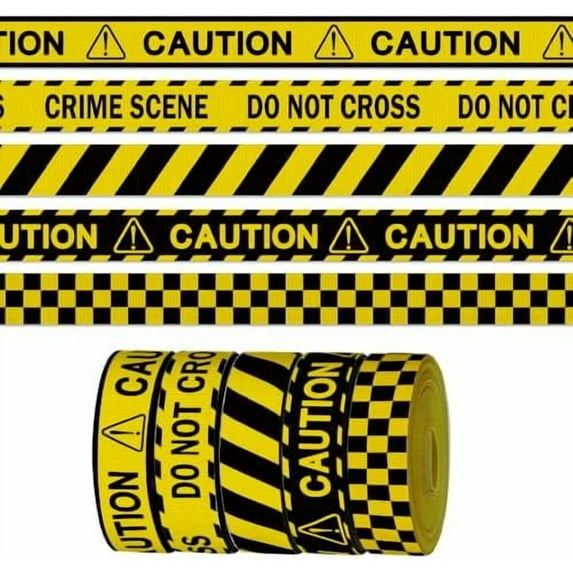 5 Rolls × 3 Yards Caution Do Not Cross Ribbon for Crafting Sewing, 5/8 ...