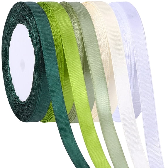 5 Rolls 5 Colors Polyester Ribbon Gift Packaging Accessories Mixed ...