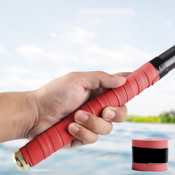 5 Rolls Anti-Slip Sweat-Absorbing Racket Grip Tape, Fishing Rod Handle ...