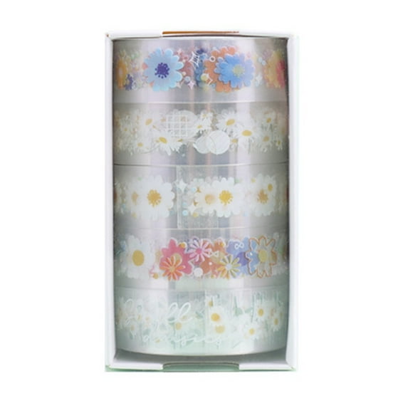 5 Rolls Butterfly Masking Tape Artists Tape Decorative Tape Flower ...