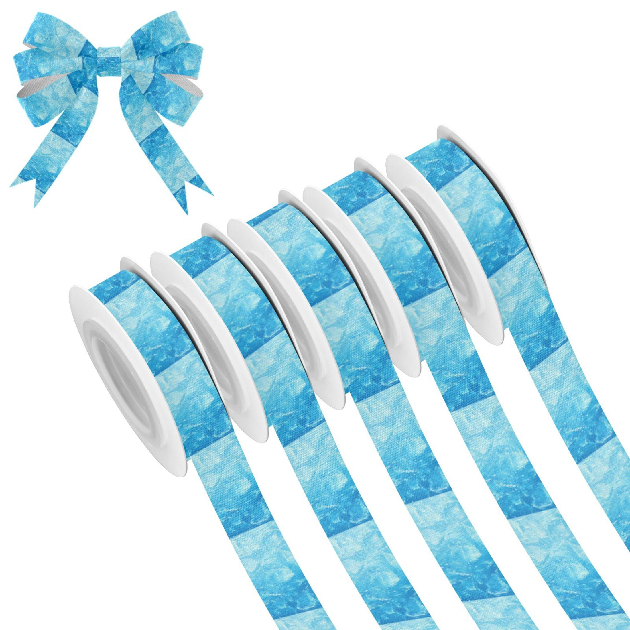 5 Rolls Christmas Ribbon 1.5 inch Wide Decorative Ribbon for Gift ...