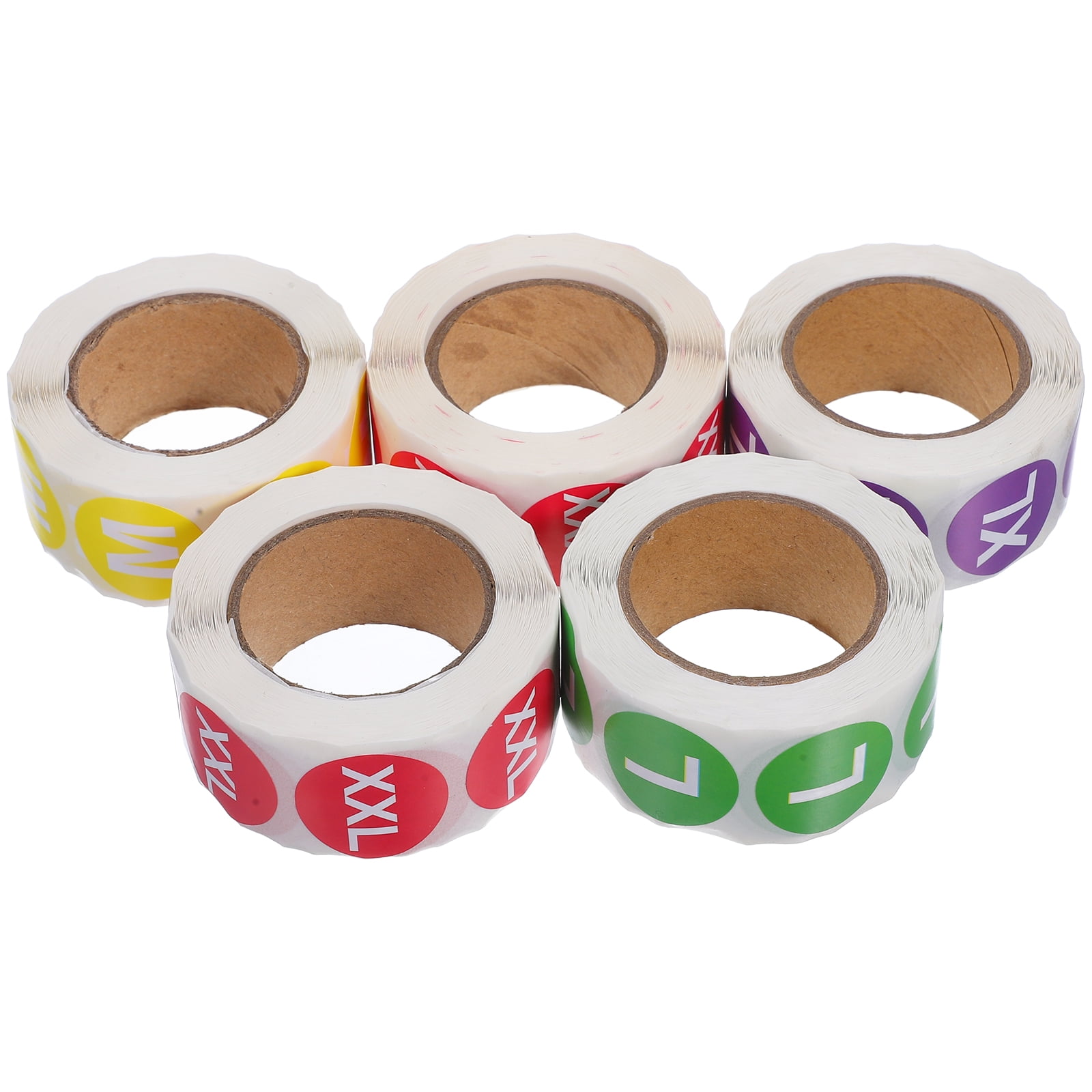 5 Rolls Colored Labels Stickers Shirt Size Sticker Labels Size Stickers ...