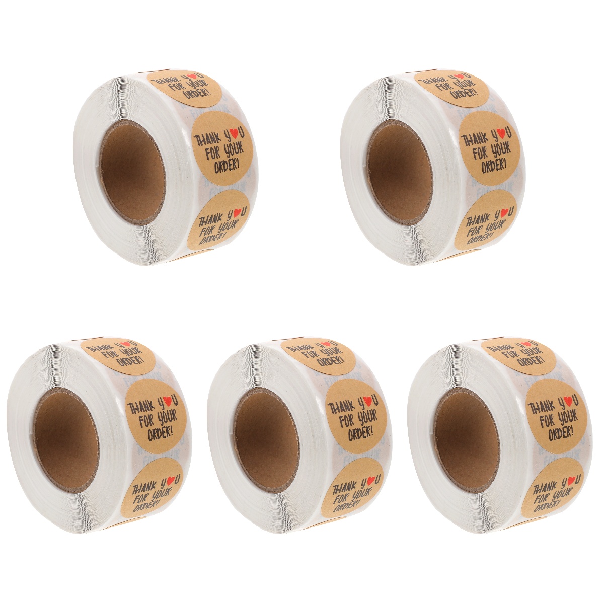 5 Rolls Delicate Sealing Label Stickers Thanks Themed Stickers Envelope ...