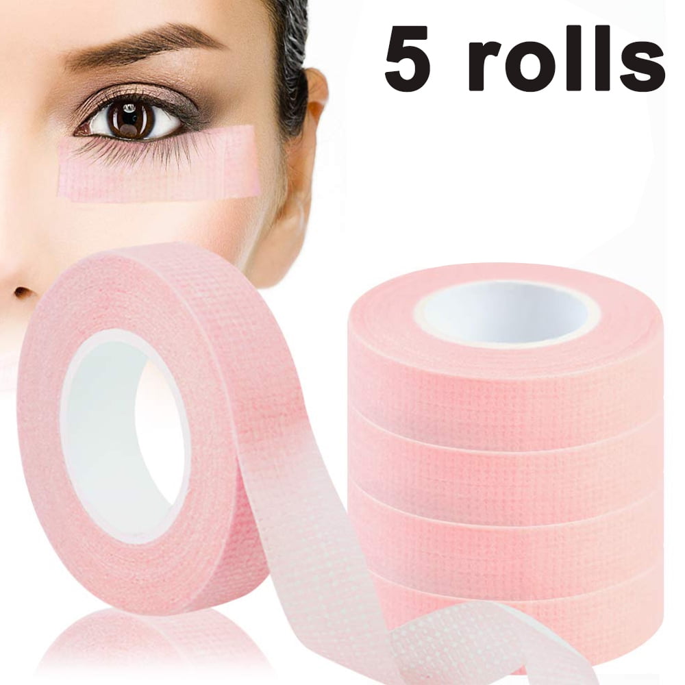 5 Rolls Eyelash Extension Tape Adhesive Breathable Microporous Fabric ...