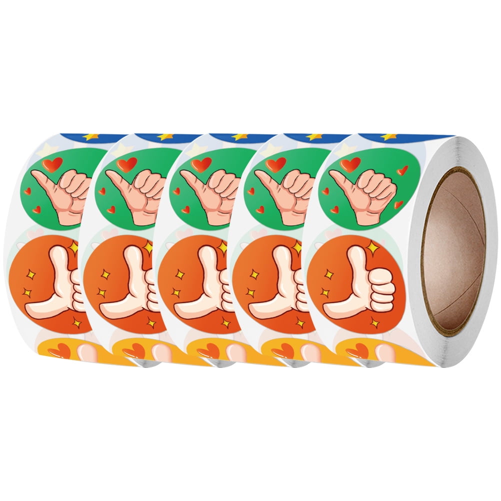 5 Rolls Kids Reward Stickers Thumb Up Stickers Kids Encouraging ...