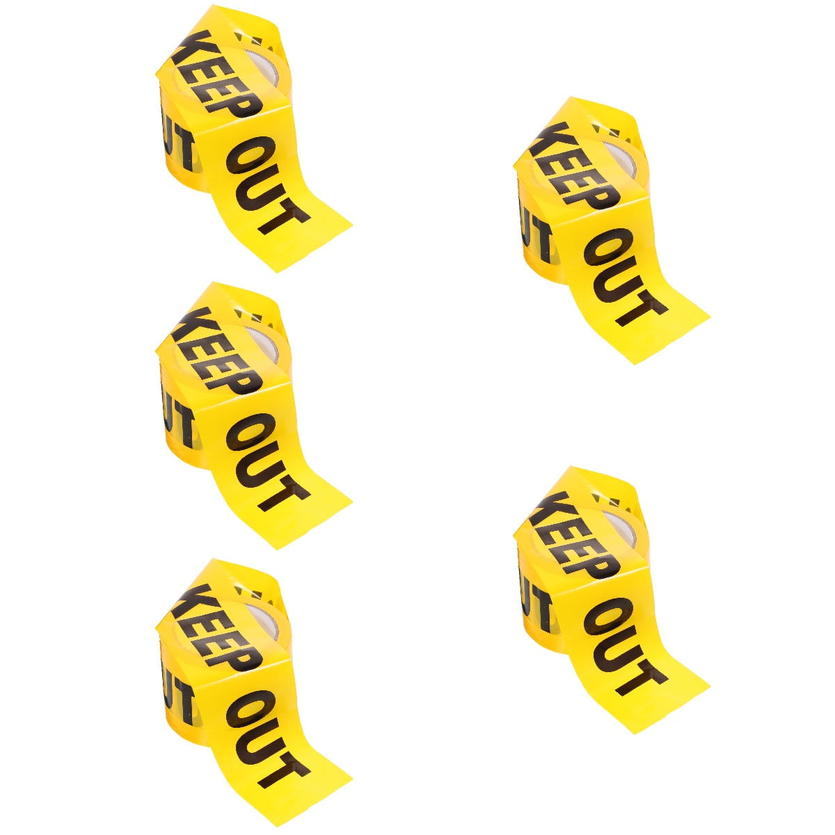 5 Rolls Non-adhesive Warning Tape Keep Out for Caution Do Not Enter ...