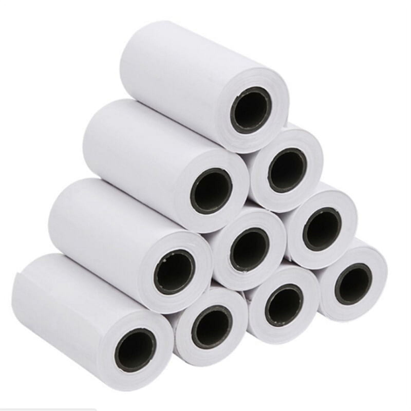 5 Rolls Printable Sticker Paper Roll Direct Thermal Paper with Self ...
