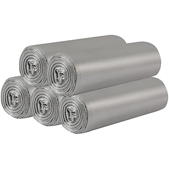5 Rolls Small Trash Bags - 100 Counts Durable 4 Gallon Small Garbage ...