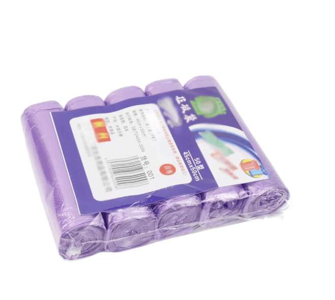 5 Rolls Strong Trash Bags Colorful Clear Garbage Bags Bathroom Trash ...