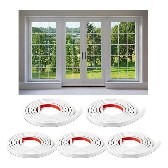 5 Rolls Total Window Grille Inserts Grid Kit Self Adhesive Peel and ...