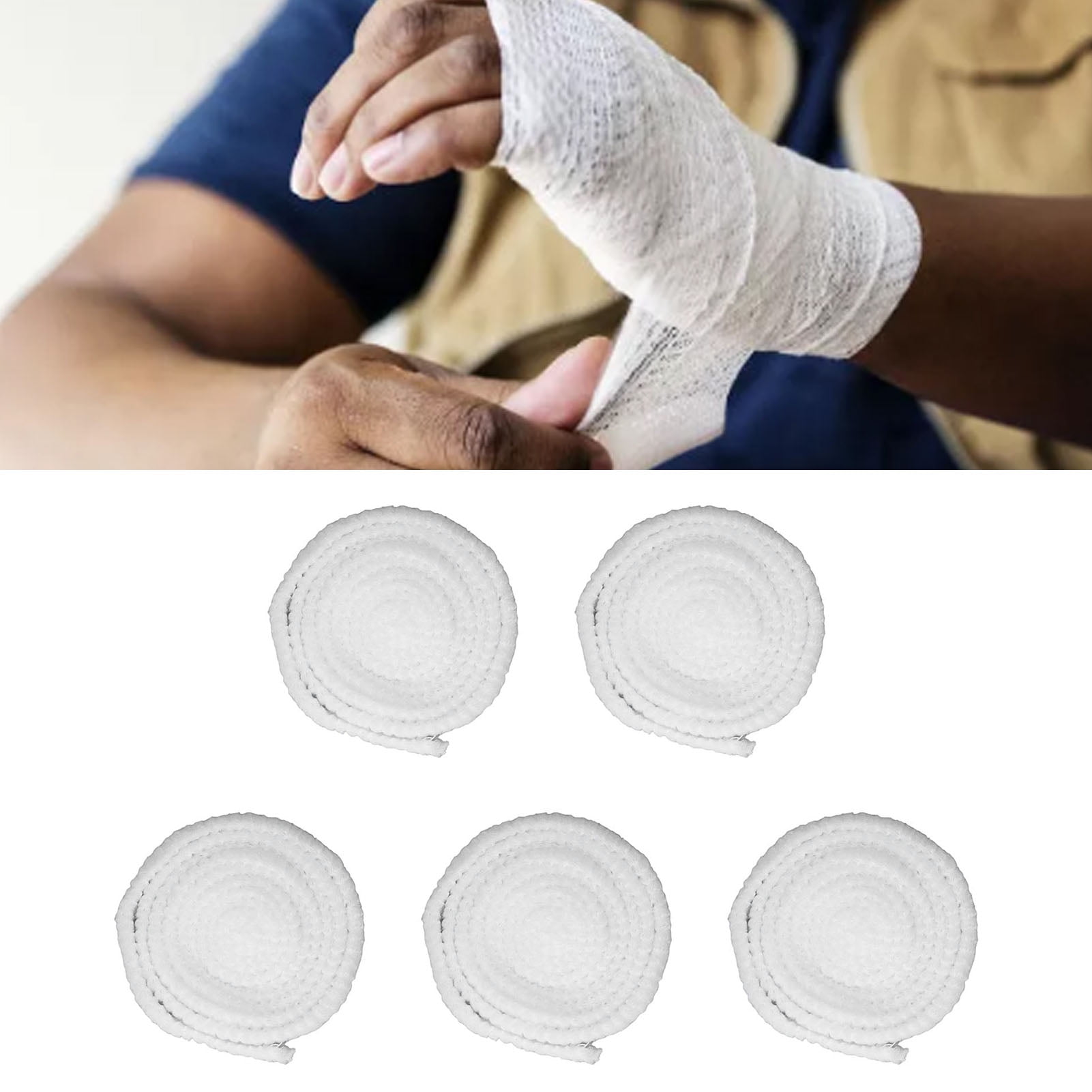 5 Rolls Tubular Bandage, Elastic Net Bandages, 2M Tubular Gauze ...