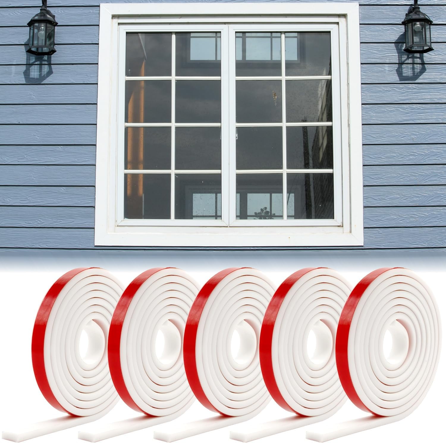 5 Rolls Window Grille Inserts Grid Kit 32.8ft Self-Adhesive Window Grid ...