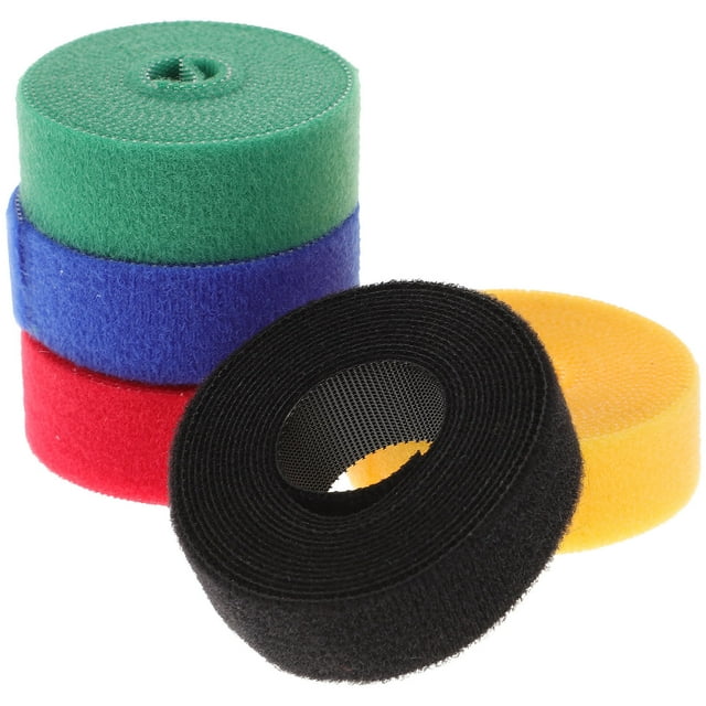 5 Rolls of Sticky Cord Organizer Strip Self-Adhesive Cable Ties Straps ...