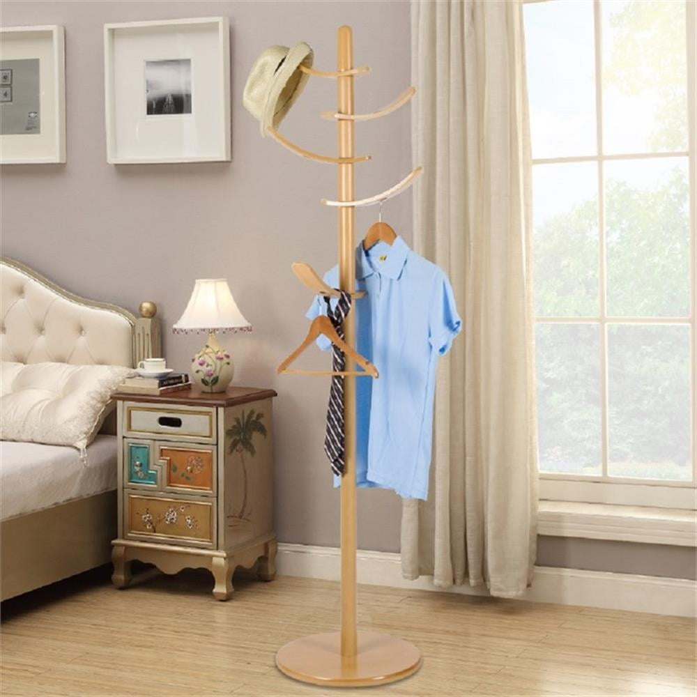 5 Rotatable Arms Hall Tree Coat Racks Free Standing in Nature - Walmart.com